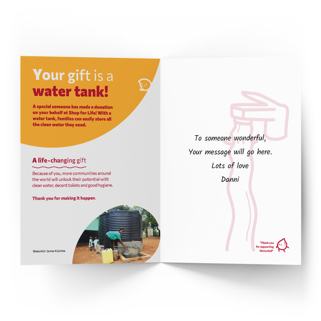 Water Tank | Special Christmas Gifts | Shop For Life Cards – WaterAid ...