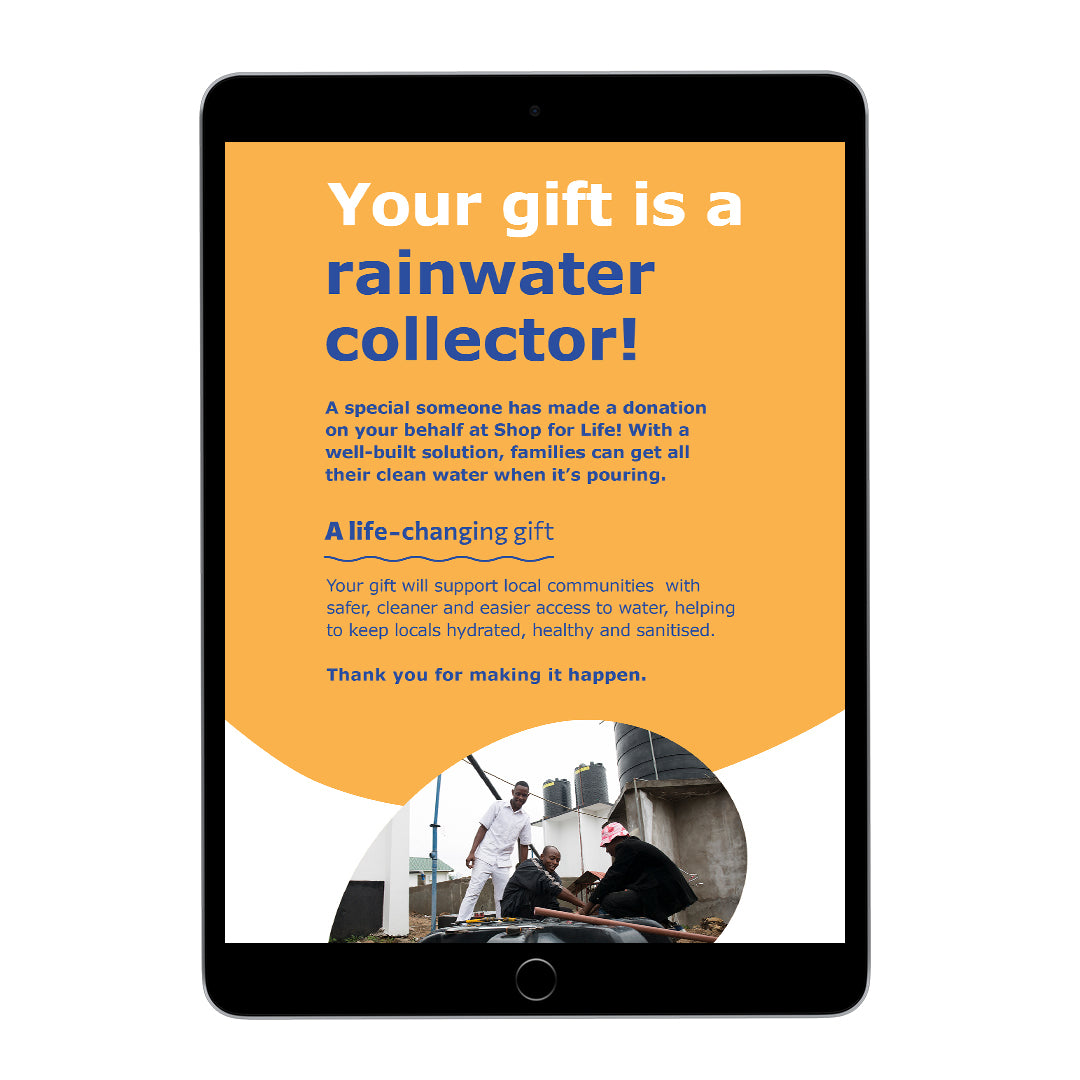 Rainwater Harvesting | Charity Wedding Gift | Shop for Life E-Cards ...