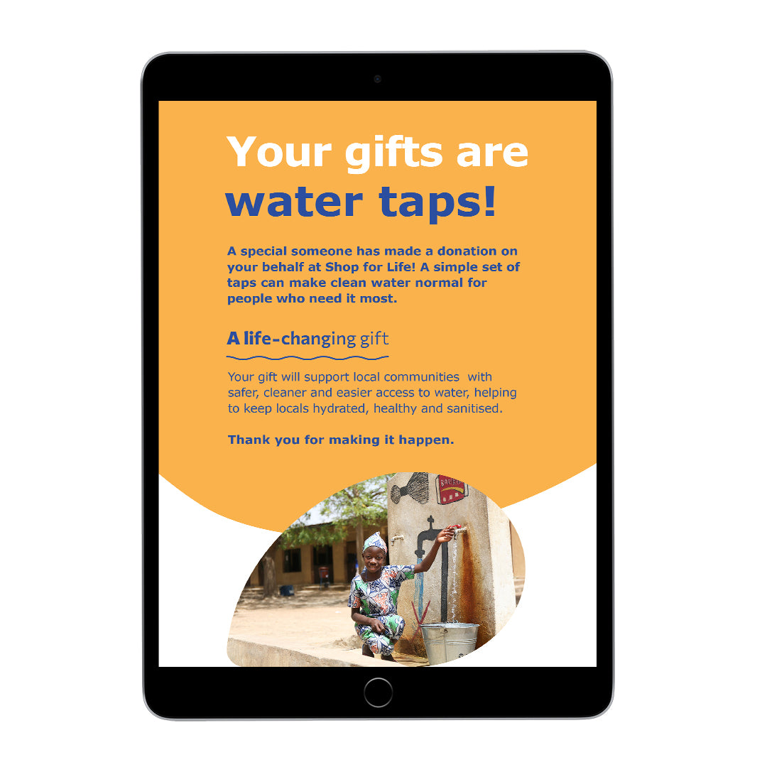 A Pair of Taps | Unusual Charity Gifts | Shop For Life E-Cards ...
