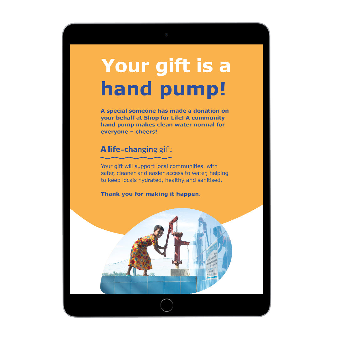 Gift A Hand Pump To Give Clean Water | Charity Ecards | Shop for Life ...